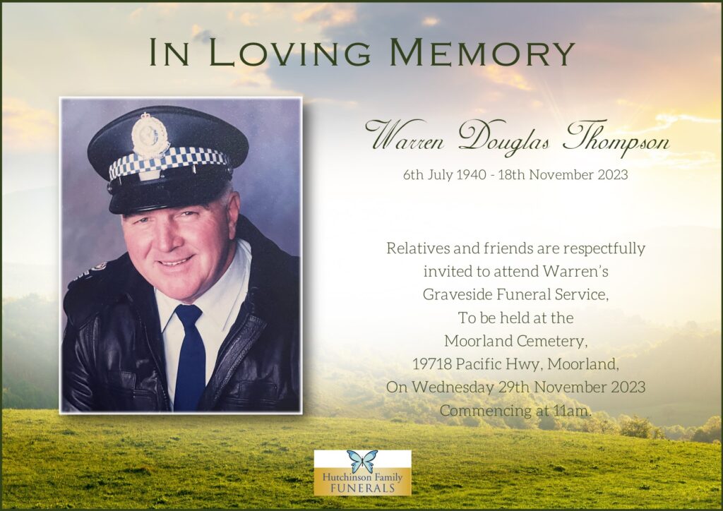 Warren Douglas THOMPSON – Australian Police