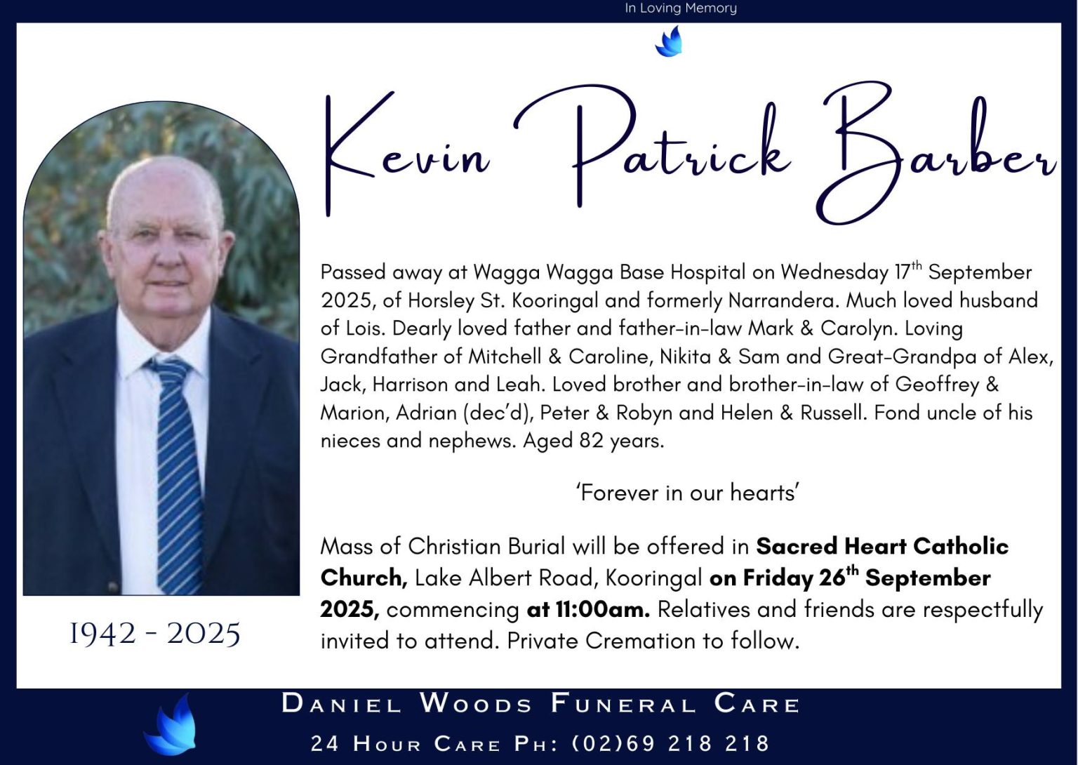 Kevin Patrick BARBER – Australian Police